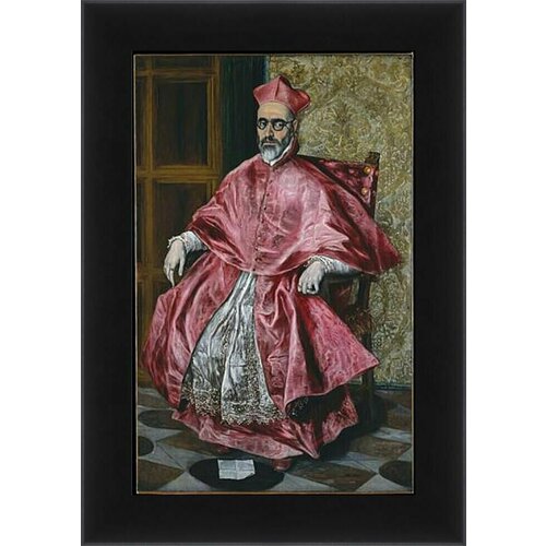 Плакат, постер на холсте Portrait of a Cardinal, Probably Cardinal Do. Эль Греко. Размер 30 на 42 см