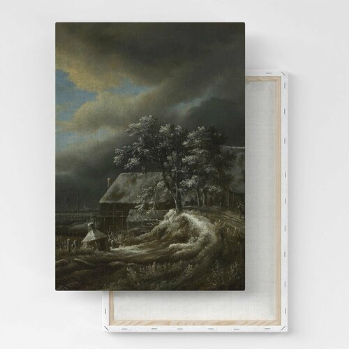 Картина на холсте, репродукция / Якоб ван Рёйсдал - Winter Landscape / Размер 30 x 40 см