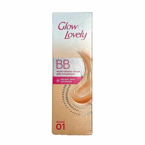 Glow & Lovely BB MULTI-VITAMIN CREAM with Foundation, SHADE 01, Fair & Lovely (мультивитаминный крем с Тональной основой, оттенок 01, Фейр анд Лавли), 18 г.