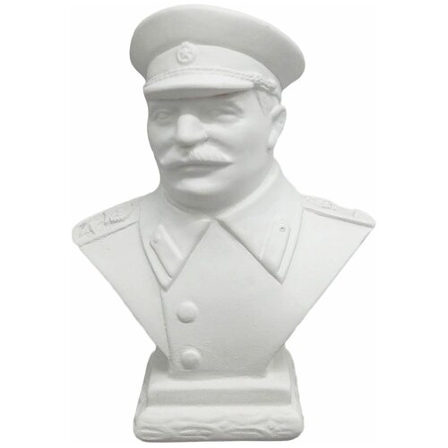 Статуэтка бюст Сталин И. В. 9,5 см белый матовый гипс