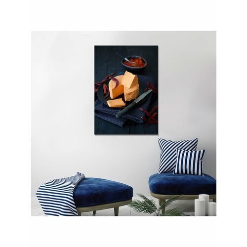 Картина на холсте с подрамником Мягкий сыр с томатами 50Х70