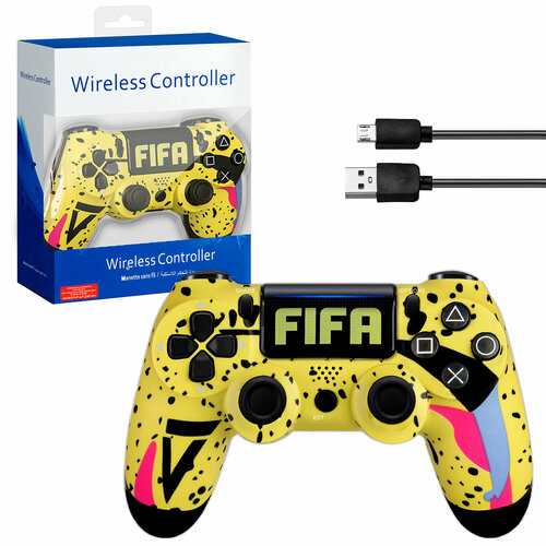Беспроводной джойстик (геймпад) для PS4, FIFA Желтый / Bluetooth №2