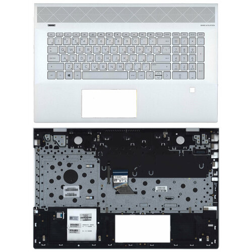 Клавиатура для ноутбука HP Envy 17-CE топкейс, серебристый
