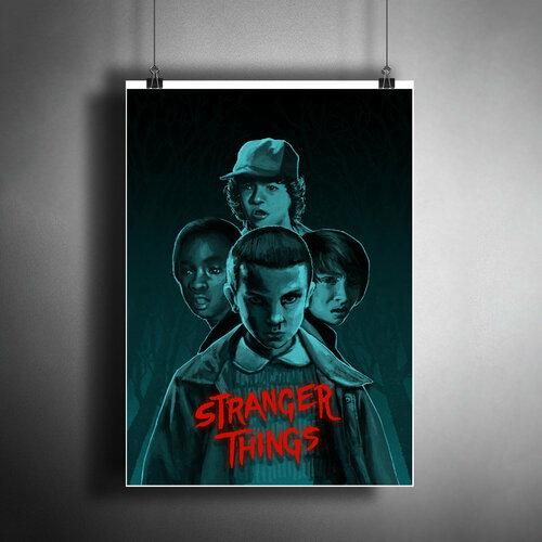 Постер плакат для интерьера "Сериал: Очень странные дела. Stranger Things"/ Декор дома, офиса, комнаты A3 (297 x 420 мм)