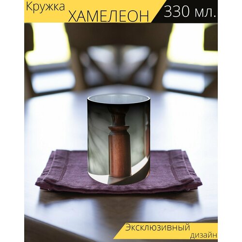 Кружка хамелеон с принтом "Класс, флаг, церковь" 330 мл.