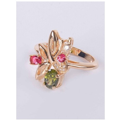 Кольцо помолвочное Lotus Jewelry, фианит, размер 20, мультиколор