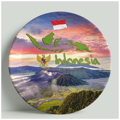 Декоративная тарелка Индонезия, 20 см