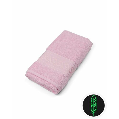 Полотенце для ванной 50х90 махровое для лица и рук цв. розовый 4, 420гр/м2