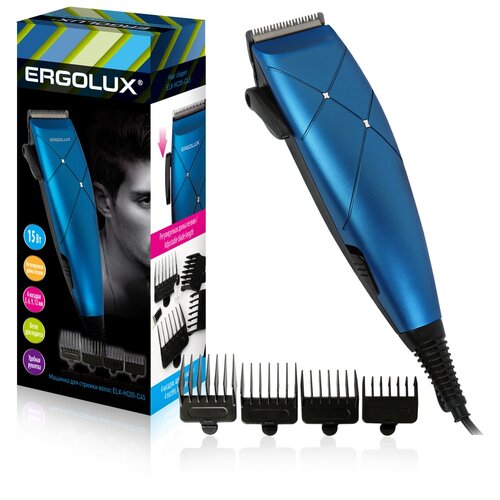 Машинка для стрижки волос ERGOLUX ELX-HC05-C45 черный с синим