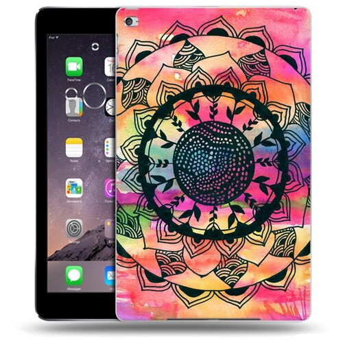 Чехол задняя-панель-накладка-бампер MyPads яркая абстракция круглый цветок для Apple iPad Air 2 (A1566/A1567) противоударный