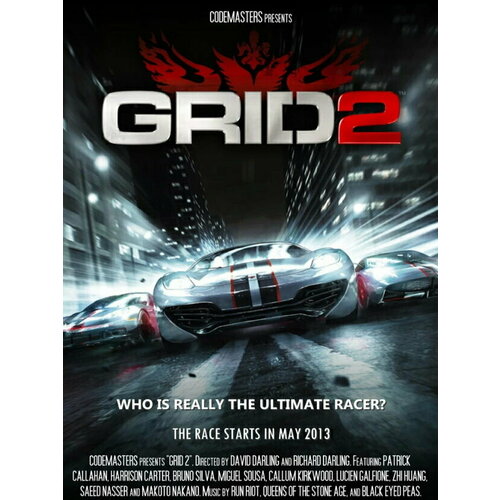 Плакат, постер на холсте Grid 2/Грид 2/игровые/игра/компьютерные герои персонажи. Размер 60 х 84 см
