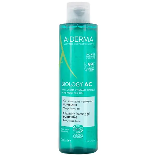 A-DERMA BIOLOGY AC Очищающий пенящийся гель, 200 мл