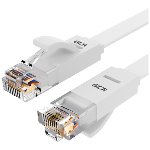 Патч-корд GCR RJ-45 - RJ-45 (GCR-LNC62), 1.5 м, белый