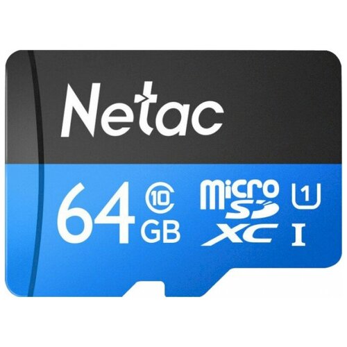 Netac microSDXC Netac 64GB NT02P500STN-064G-S P500 w/o adapter black (Черный)