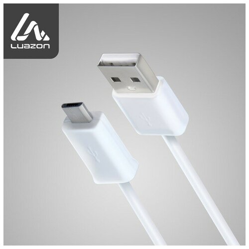 Luazon Home Кабель LuazON, microUSB - USB, 1 А, 1 м, белый