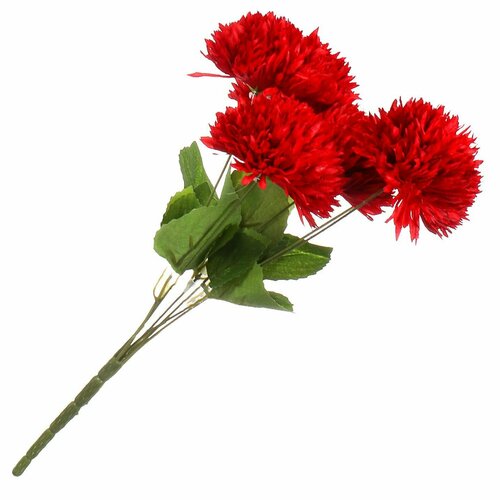 Цветок искусственный декоративный Георгин, 46 см, красн, Y4-7151