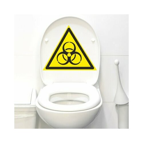 Наклейка в ванную комнату «Радиоактивные отходы»