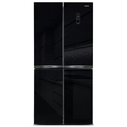 Многокамерный холодильник Ginzzu NFI-4414 черное стекло