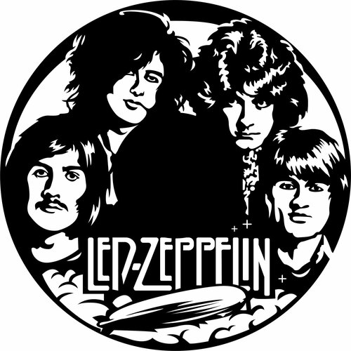 Панно на стену из виниловой пластинки Led Zeppelin