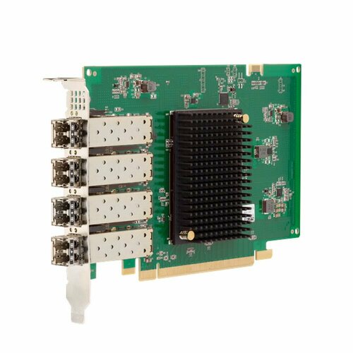 Emulex Сетевой адаптер Broadcom Emulex LPe31004-M6 Gen 6 (16GFC), 4-port, 16Gb/s, PCIe Gen3 x8, LC MMF 100m, трансиверы установлены. Not upgradable to 32GFC (011377) {5} LPE31004-M6