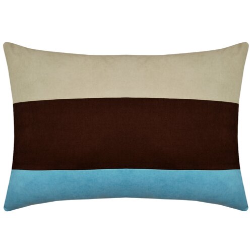 Наволочка - чехол для декоративной подушки на молнии T&I Маринэ 45 х 65 см, бежевый, коричневый, голубой