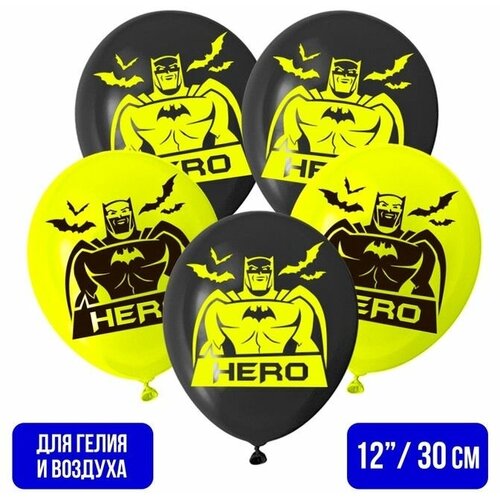 Набор из воздушных шаров "Hero", Супергерои (набор 5 шт)