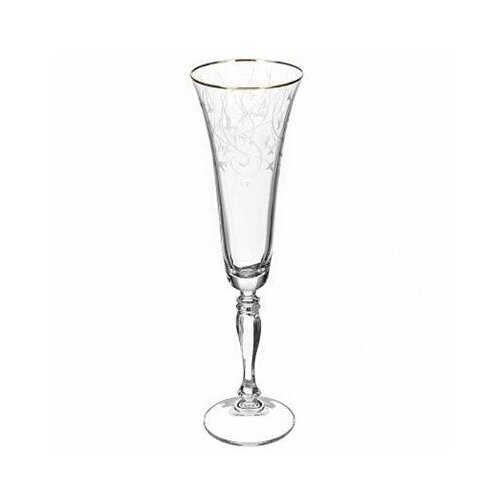 Набор бокалов для шампанского "Виктория", Q7917 180 мл, 6 штук, Богемия, Crystallex