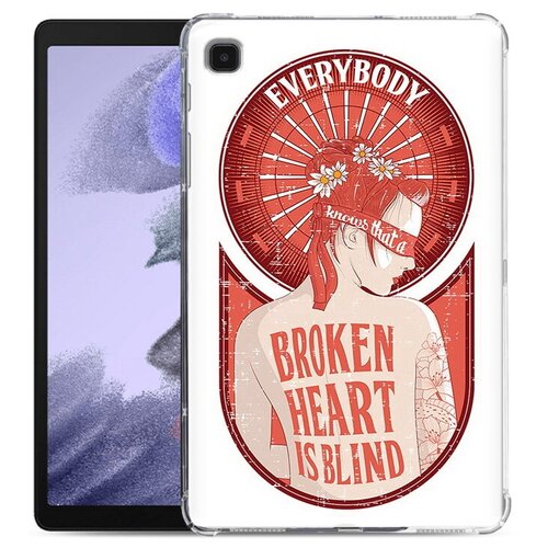 Чехол задняя-панель-накладка-бампер MyPads девушка разбитое сердце для Samsung Galaxy Tab A7 Lite LTE SM-T220/T225 (2021) противоударный