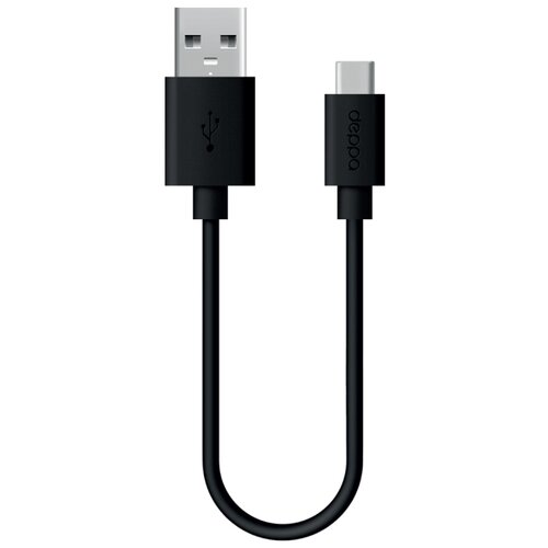 Кабель Deppa USB Type-A - USB Type-C (72301), 1.2 м, 1 шт., черный