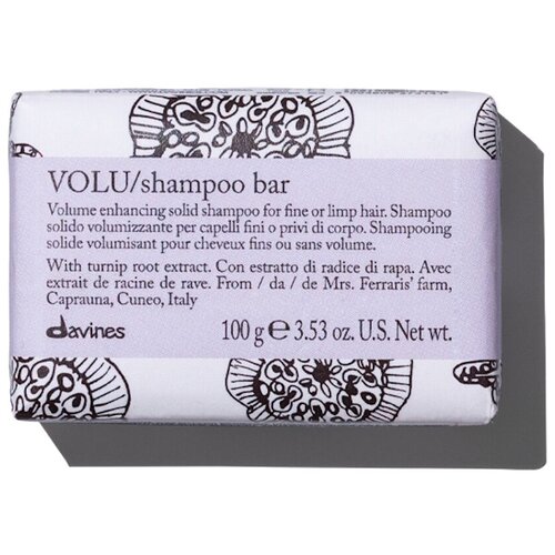 Davines Volu Shampoo Bar Твёрдый шампунь для придания объема волосам, 100 г