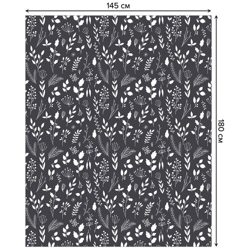 Скатерть прямоугольная JoyArty "Растительное разнообразие" из сатена, 180x145 см