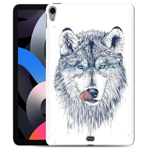 Чехол задняя-панель-накладка-бампер MyPads голодгый волк для iPad Air 4 10.9 (2020)-A2316/A2324/A2325/A2072 противоударный