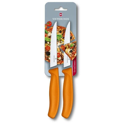 Набор кухонных ножей Victorinox Swiss Classic (6.7936.12L9B), комплект: 2 шт, цвет рукояти оранжевый