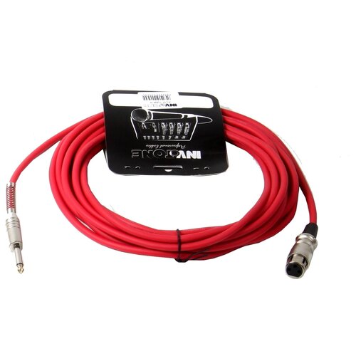 INVOTONE ACM1006/R - микрофонный кабель, 6,3 джек моно <-> XLR (мама), длина 6 м (красный)