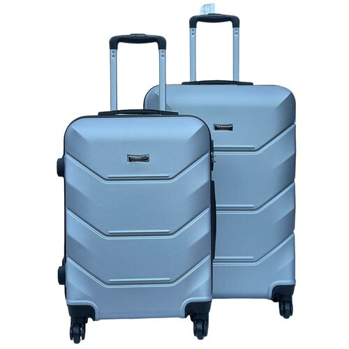 Комплект чемоданов , 2 шт., 82 л, размер S/M, голубой