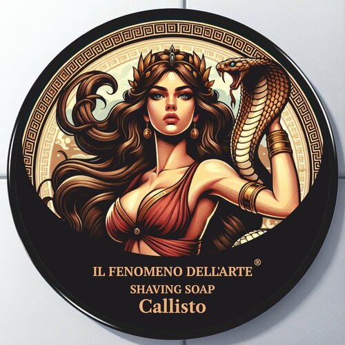 Мыло для бритья IL FENOMENO DELL'ARTE (200гр.) Callisto с миндальным маслом для чувствительной кожи. Миндальный аромат. Феномено.