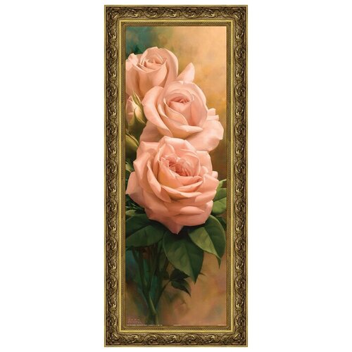 Картина Dekart "Розовые розы 1", 45 х 95 х 3,5 см