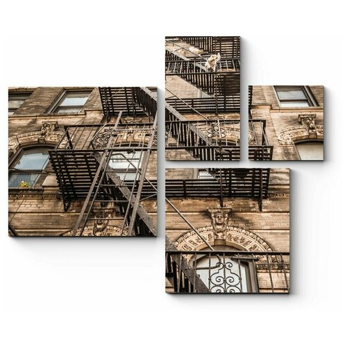 Модульная картина Пожарная лестница в Нью-Йорке172x143