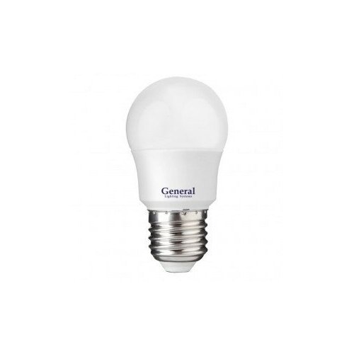 Светодиодная LED лампа General шар P45 E27 8W 6500K 6K 45x74 пластик/алюмин. 640200 (упаковка 10 штук)