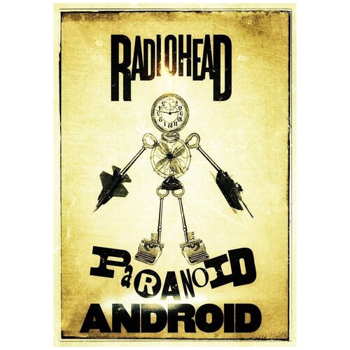 Постер / Плакат / Картина Radiohead - Paranoid Android 60х90 см в раме