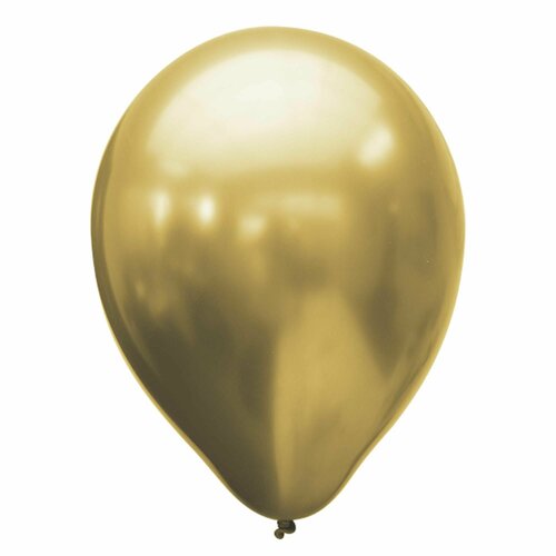 Воздушный шар 11"/28см Хром PLATINUM Gold 25шт