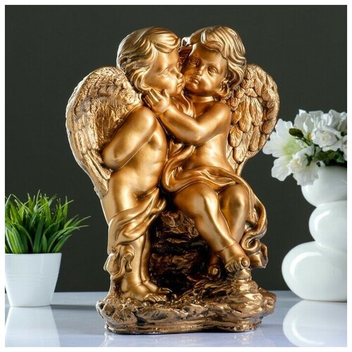 Фигура Ангел и Фея стоя бронза 20х30х36см