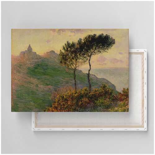 Картина на холсте с подрамником / Monet Claude / Клод Моне - Церковь