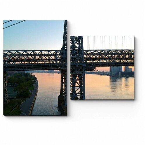 Модульная картина Одинокий мост90x68