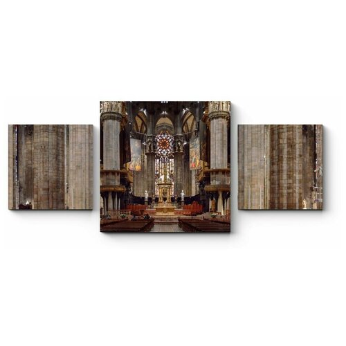 Модульная картина Внутри Миланского собора180x77