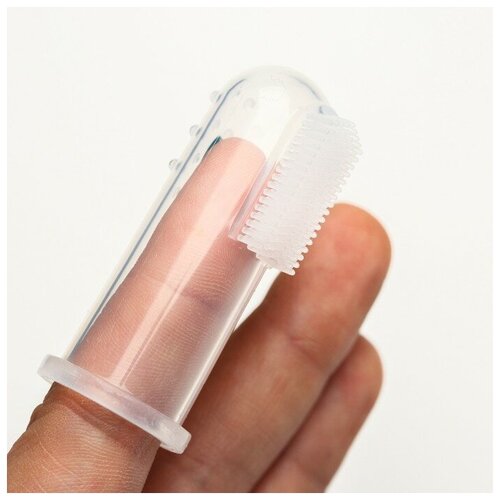 Детская зубная щетка массажер-прорезыватель «Первая», силиконовая, на палец, от 4 мес.