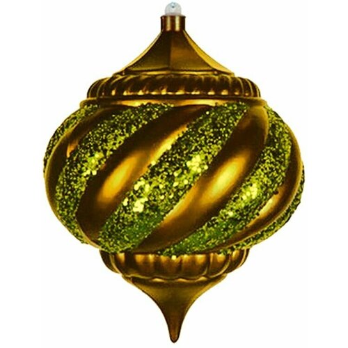 Елочная игрушка, новогодний декор на елку, украшение Лампа, 25 см, цвет золотой
