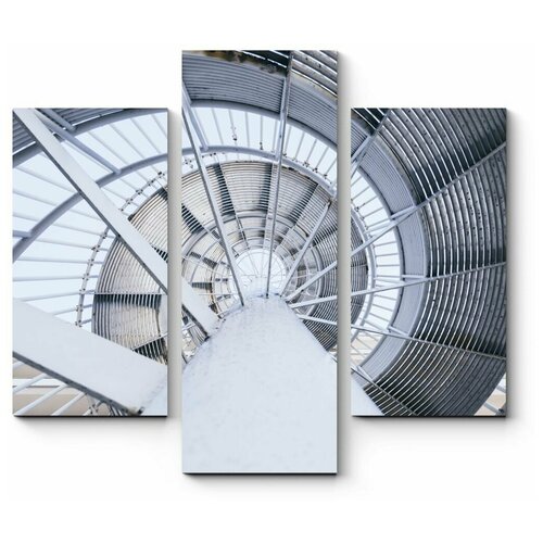 Модульная картина Стальная спиральная лестница120x108