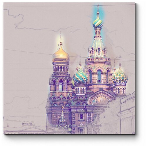 Модульная картина Спас на Крови, Санкт-Петербург 30x30
