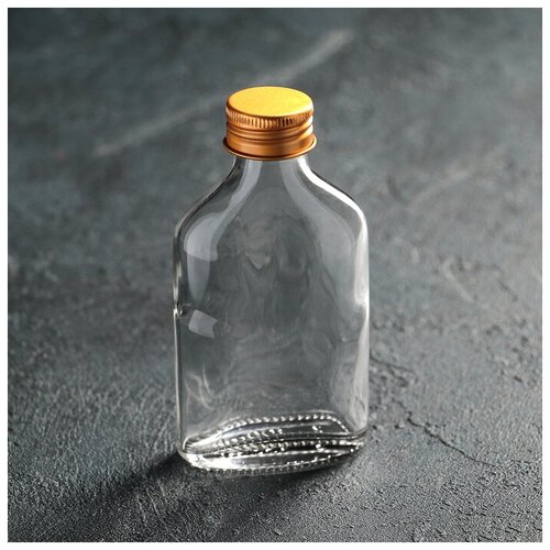 Бутылка для масла и соусов 100 мл, 6,5х3х12,5 см, стеклянная бутылка с крышкой
